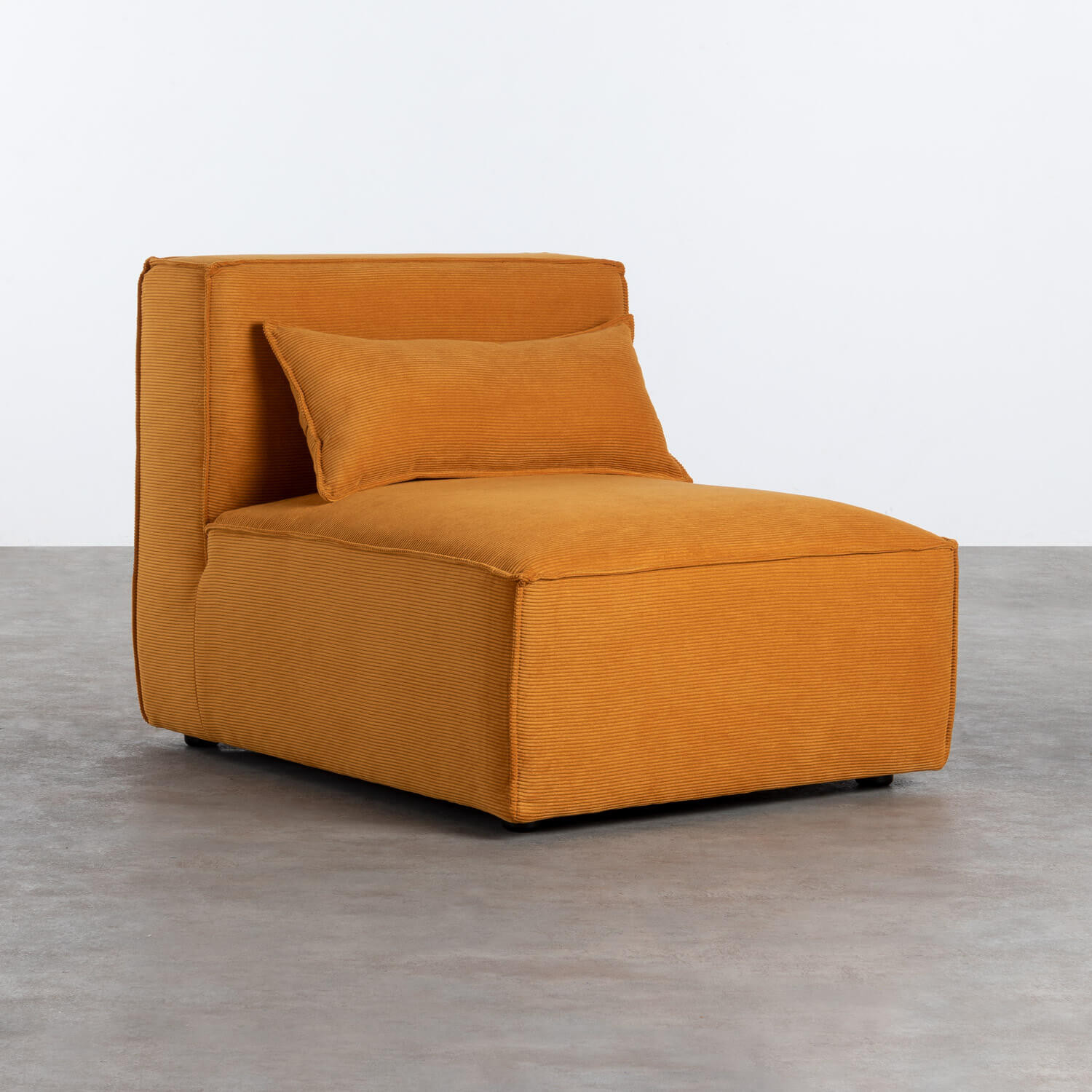 Modulares Sofa 2-Teilig mit Ecksofa und Pouf aus Kord Kilhe - themasie.com