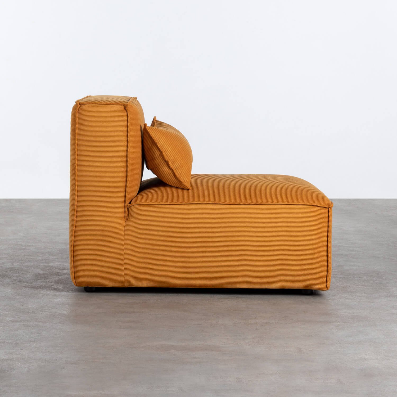 Modulares Sofa 2-Teilig mit Ecksofa und Pouf aus Kord Kilhe - themasie.com