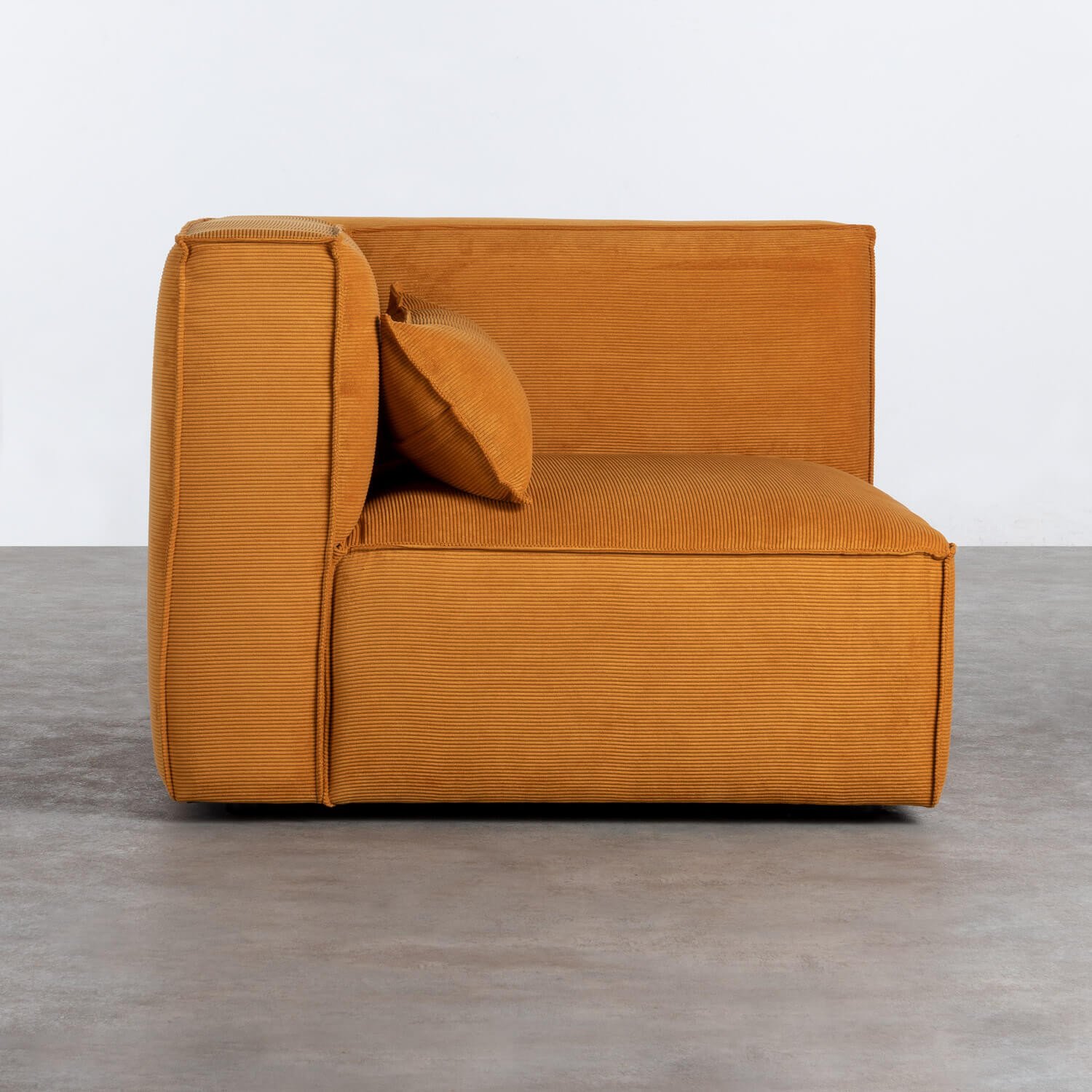 Modulares Sofa 2-Teilig mit Ecksofa und Pouf aus Kord Kilhe - themasie.com