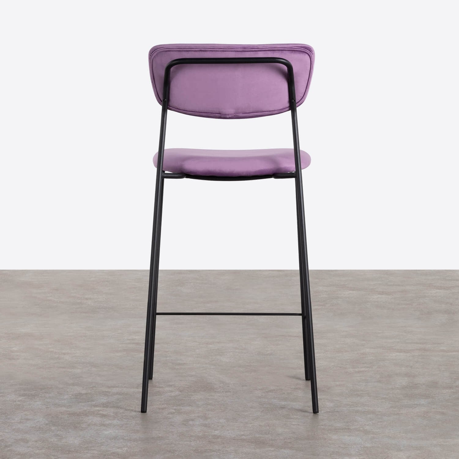 Barhocker aus Metall uns Samt Morgan (70 cm) - themasie.com