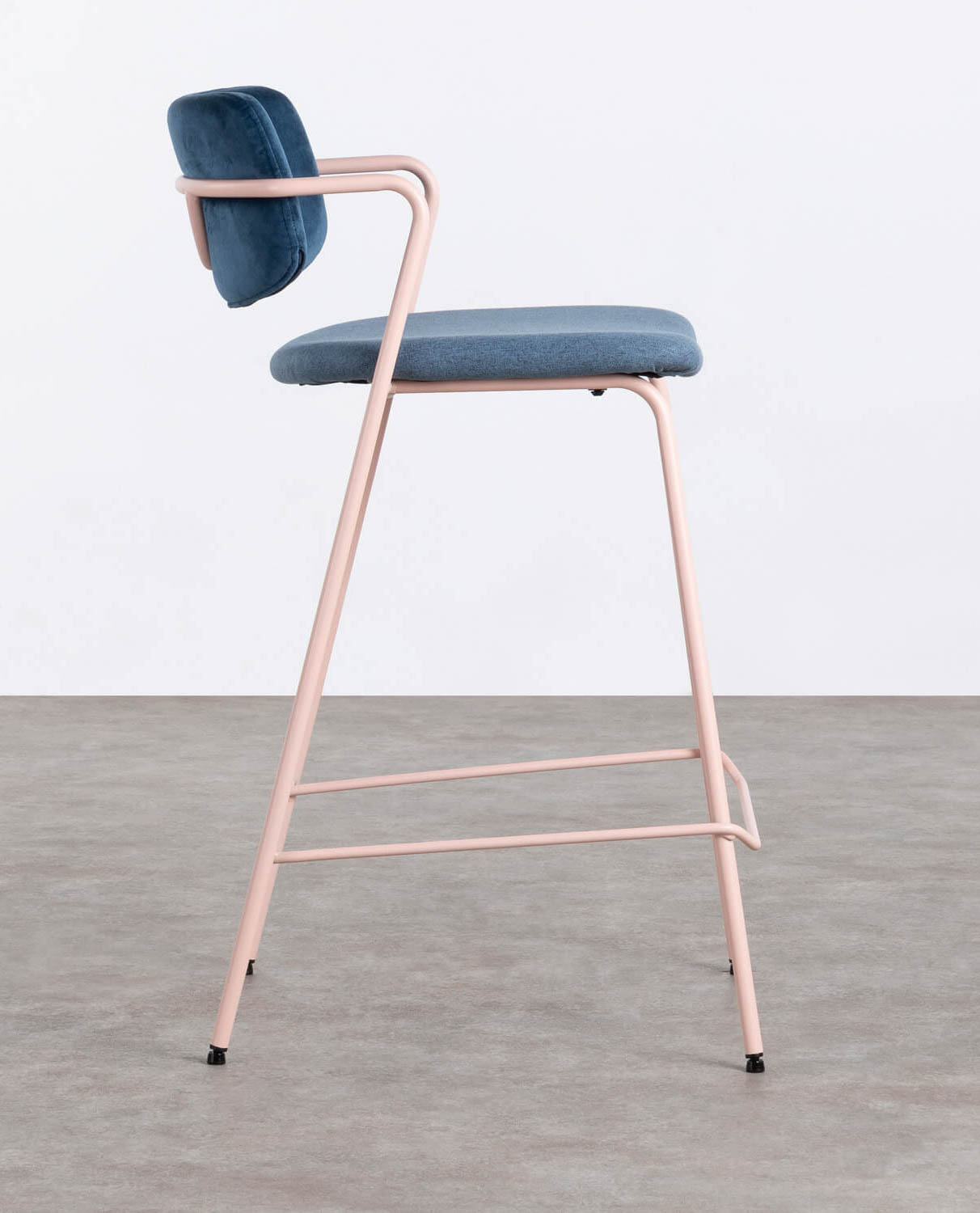 Barhocker aus Samt und Stoff (65 cm) Irun - themasie.com