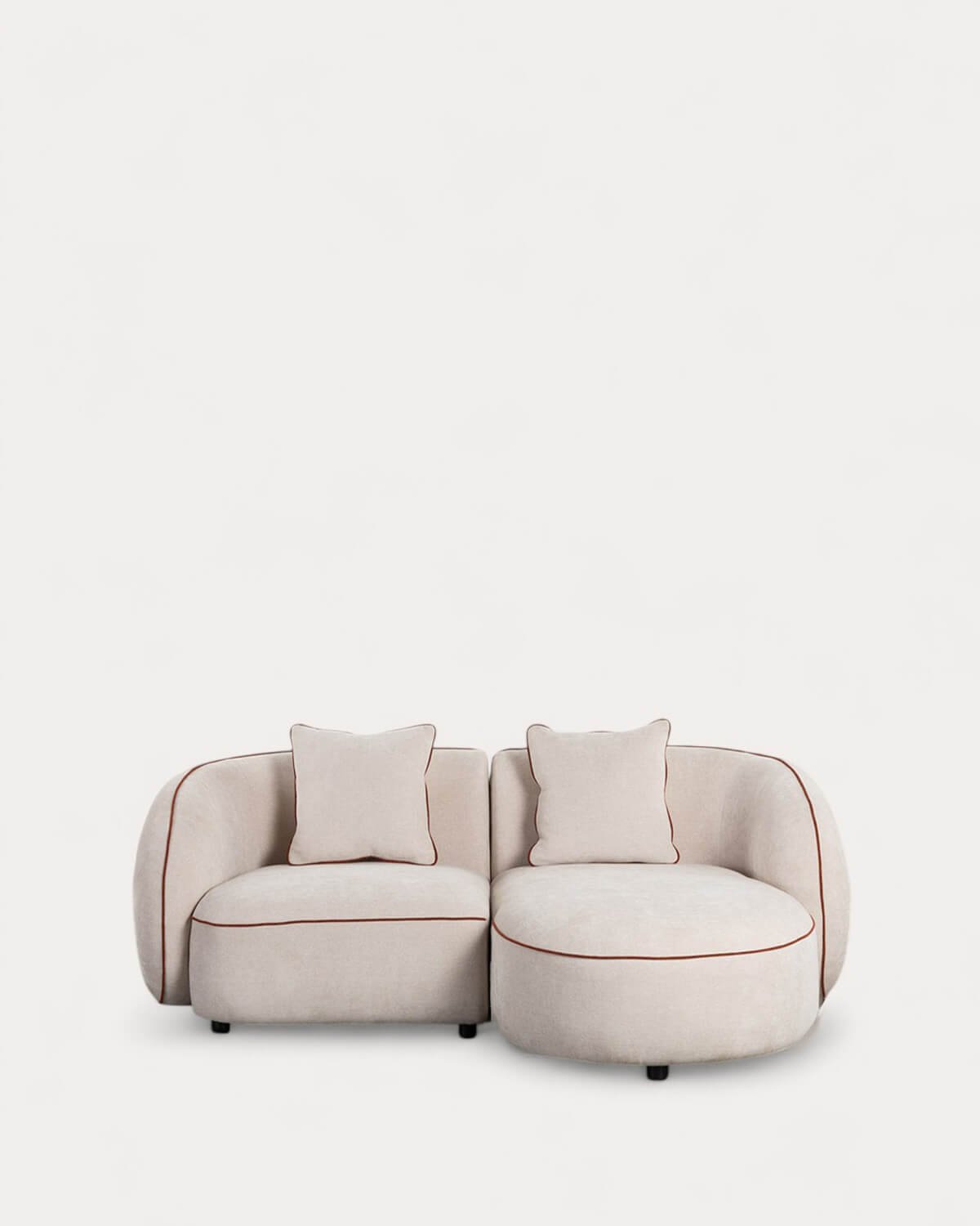 Modulares 2-teiliges Ecksofa mit Chaiselongue aus Ilham-Stoff ...