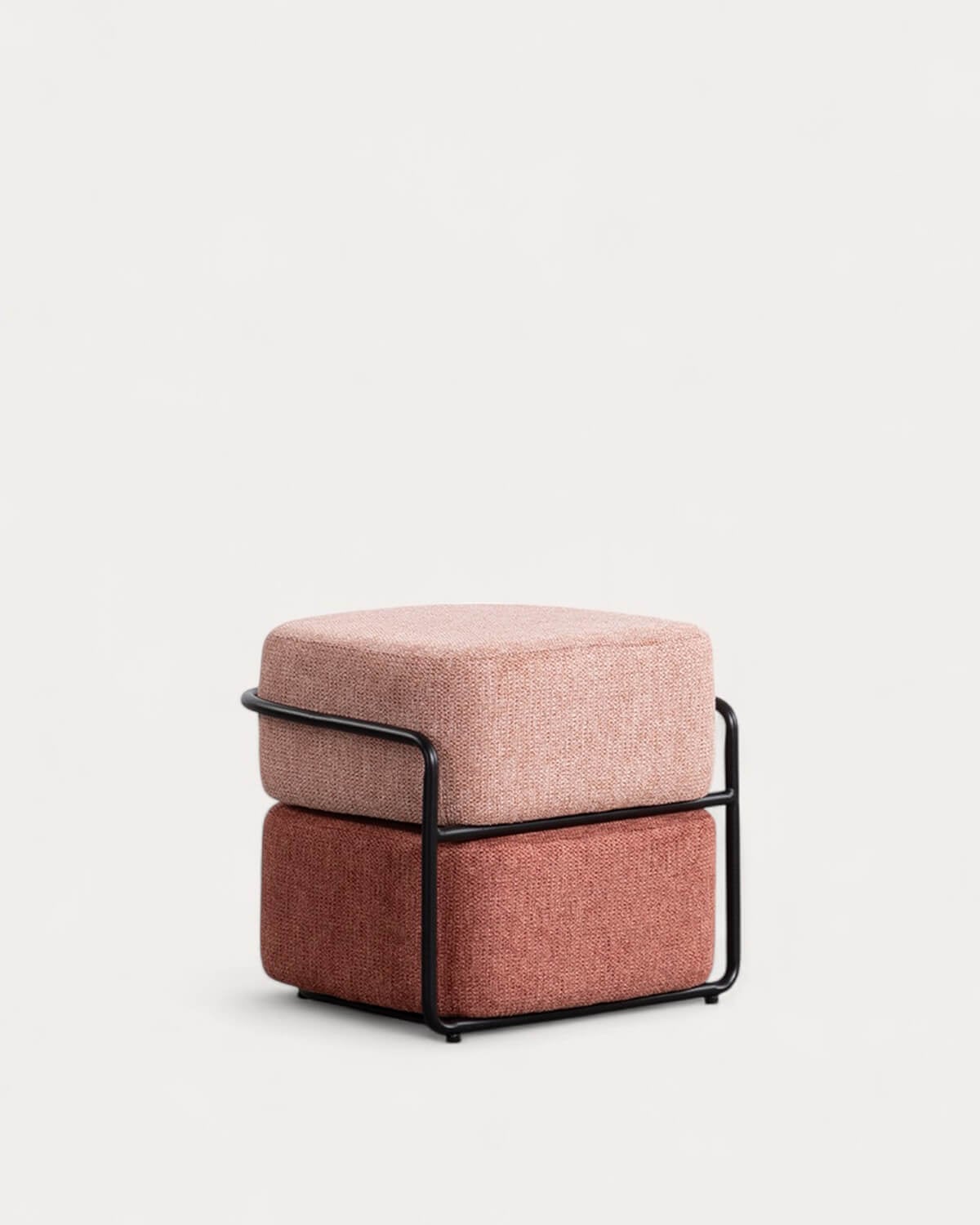 Rechteckiger Pouf mit Abnehmbarem Kissen aus Elin-Stoff - themasie.com