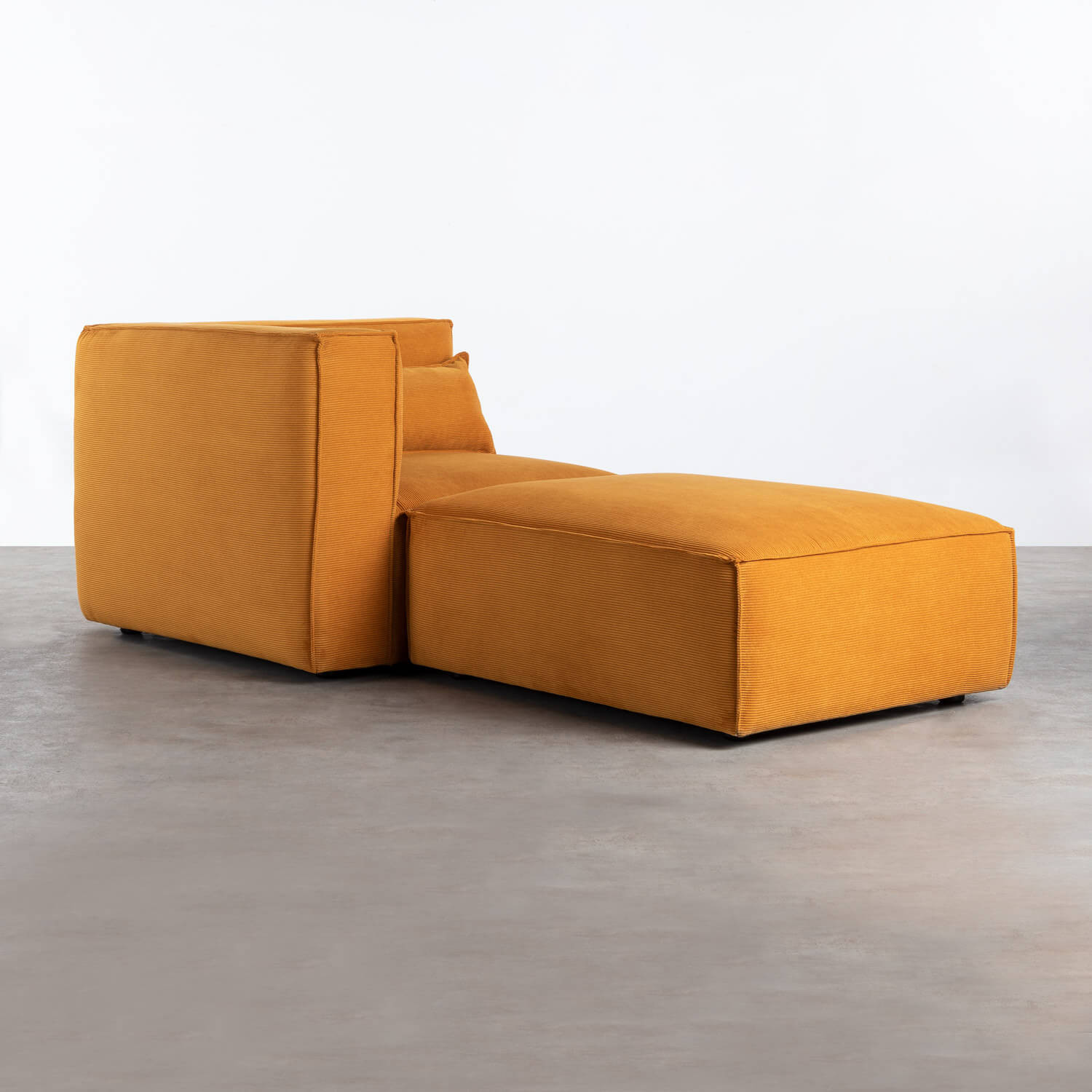 Sillón Esquinero Modular con Puff de Pana Kilhe - themasie.com