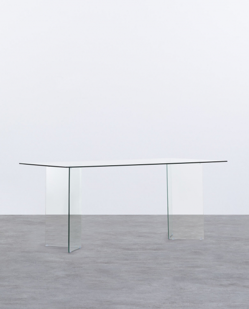 Mesa de Comedor Rectangular de Madera y Fibra de Vidrio (220x100 cm ... Mesa de Comedor Rectangular de Madera y Fibra de Vidrio (220x100 cm ...