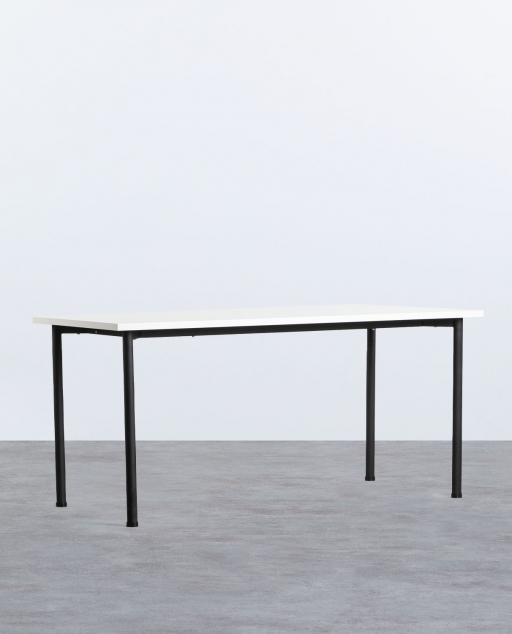 Mesa de Comedor Rectangular de Madera y Fibra de Vidrio (220x100 cm ... Mesa de Comedor Rectangular de Madera y Fibra de Vidrio (220x100 cm ...