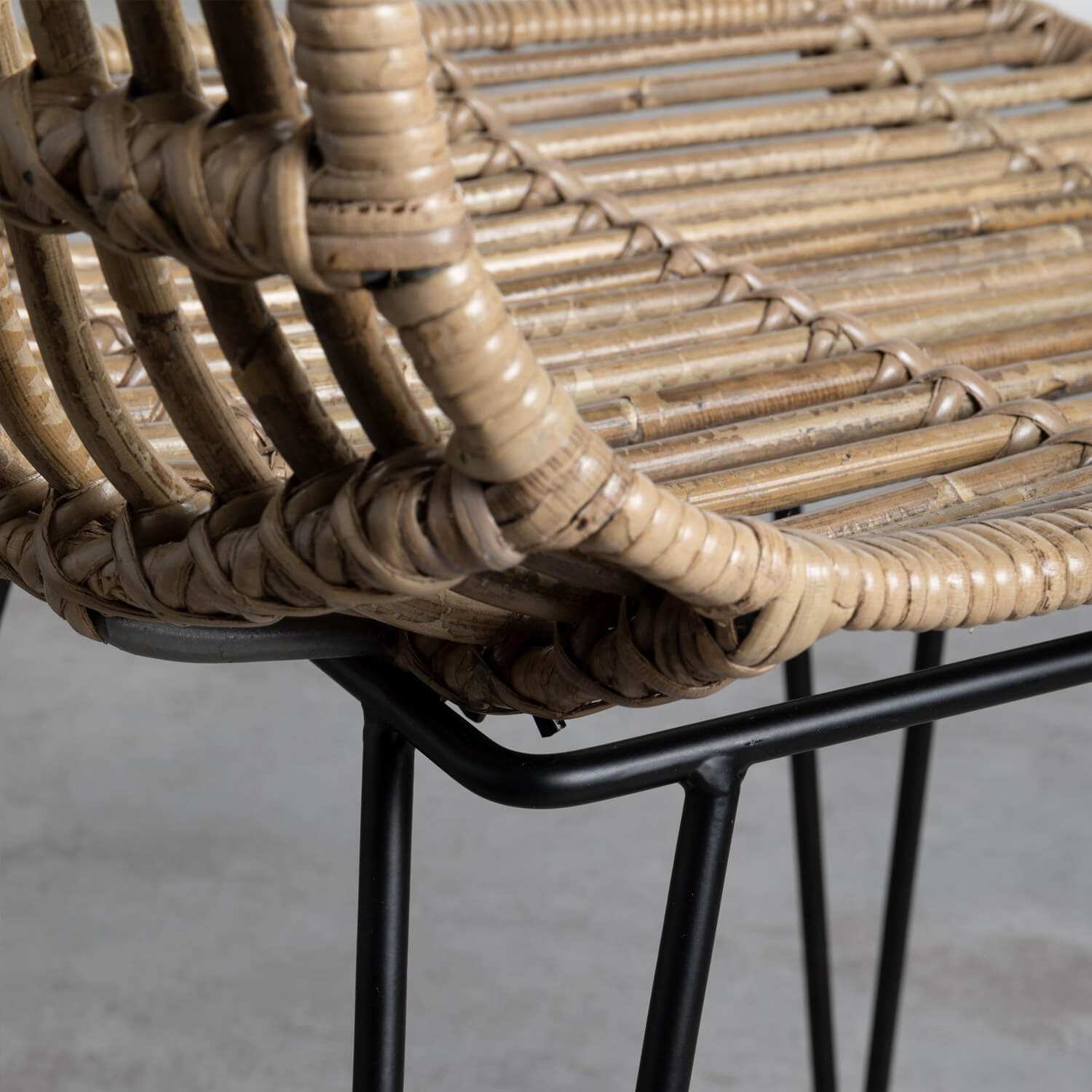 Chaise de Salle à Manger en Rotin Naturel Nice - themasie.com