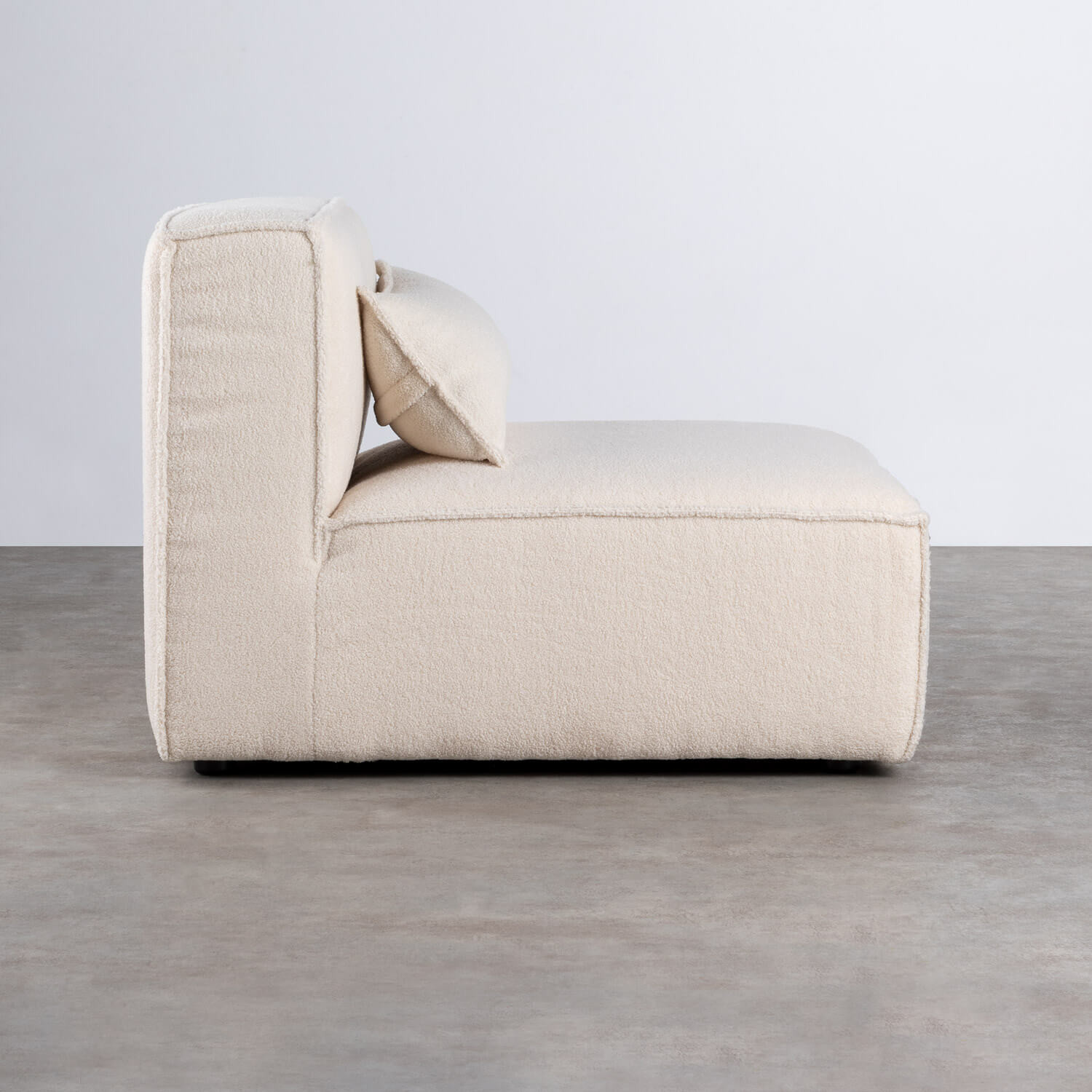 Canapé Modulable 3 Pièces avec 2 Fauteuils en Tissu Bouclé Kilhe ...