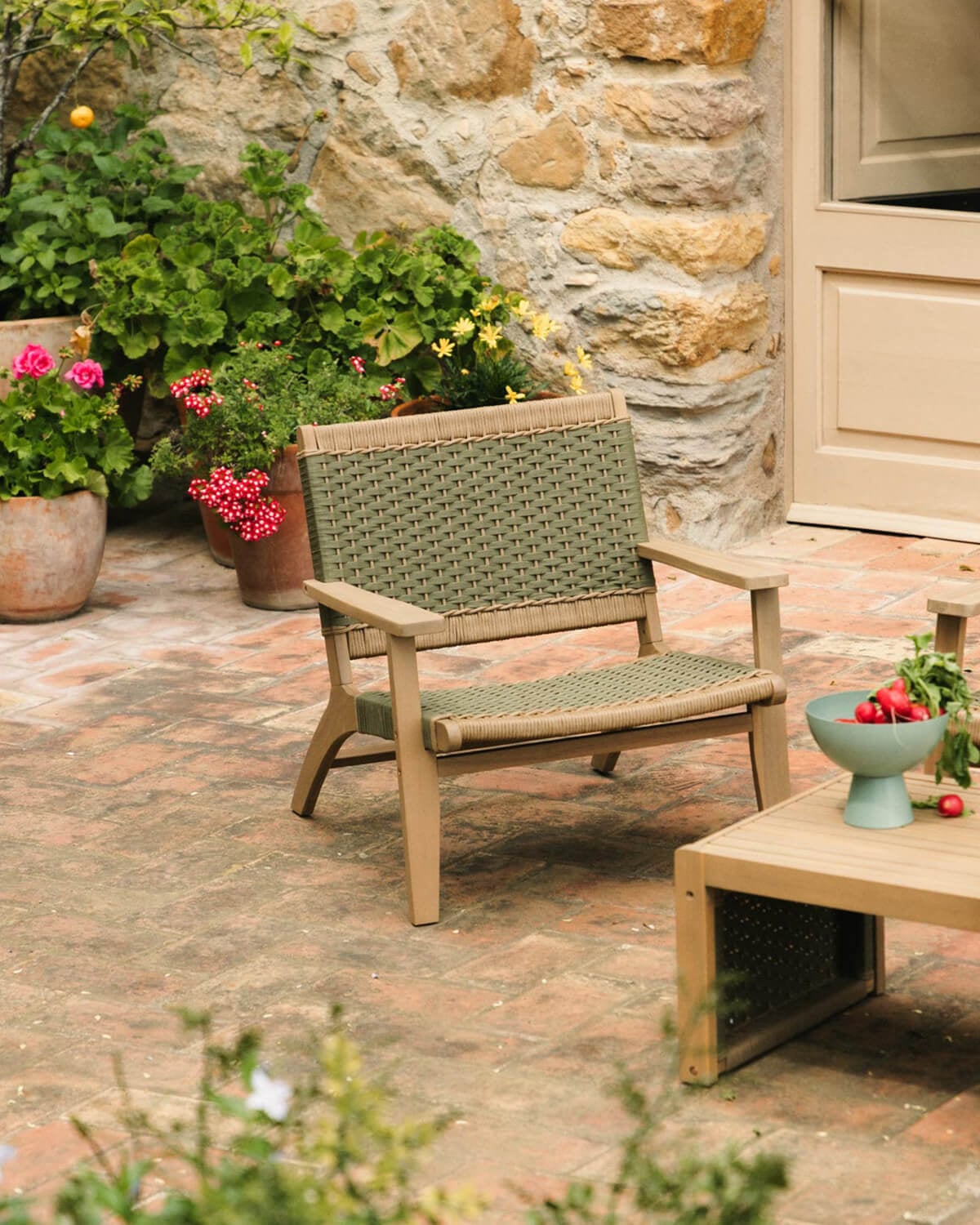 Pack da 2 Sedie da Giardino in Legno di Acacia e Corda Mirle - themasie.com
