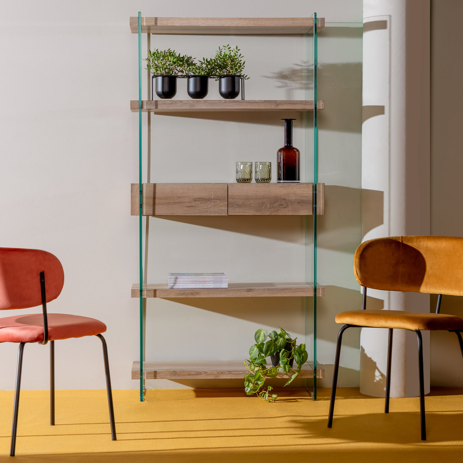 Glass and MDF Shelf Layers - themasie.com