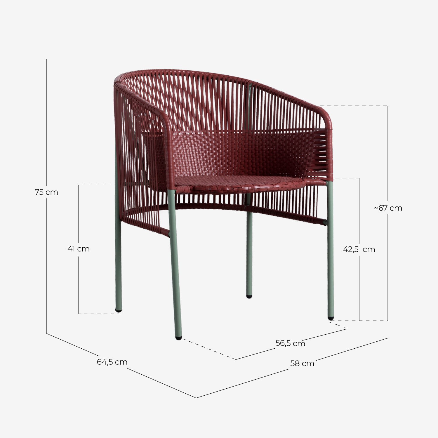 Rattan and Steel Outdoor Chair Orka Trend - themasie.com