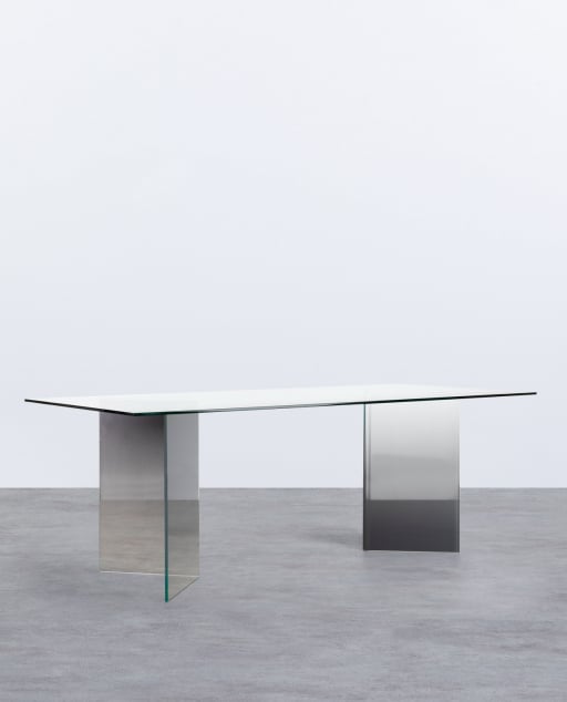 Round Wood and Steel Dining Table (Ø 100 cm) Irem - themasie.com