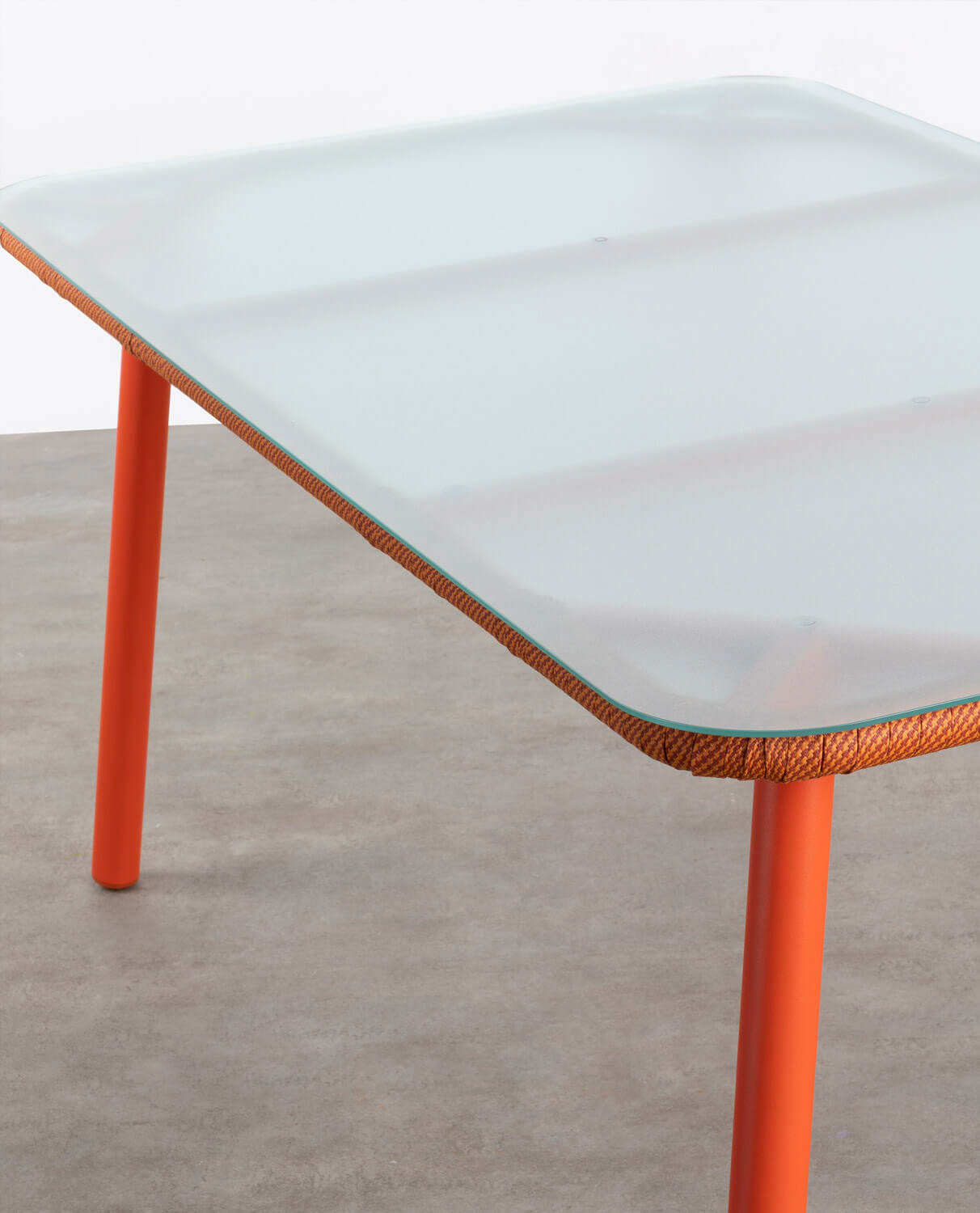 Rectangular Aluminium and Glass Dining Table (160x90 cm) Drian ...
