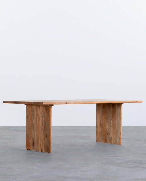Oval Dining Table in Mango Wood (200x100 cm) Viena - themasie.com