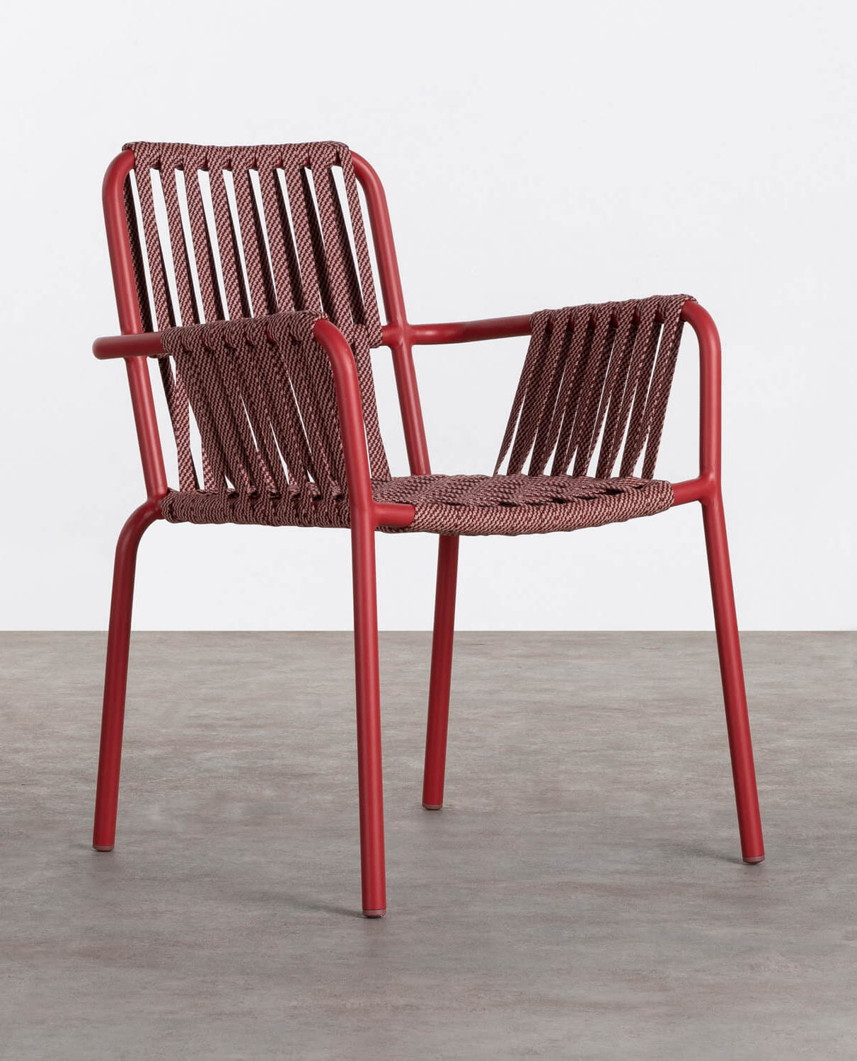 Aluminium and Rope Outdoor Dining Chair Drian Trend - themasie.com