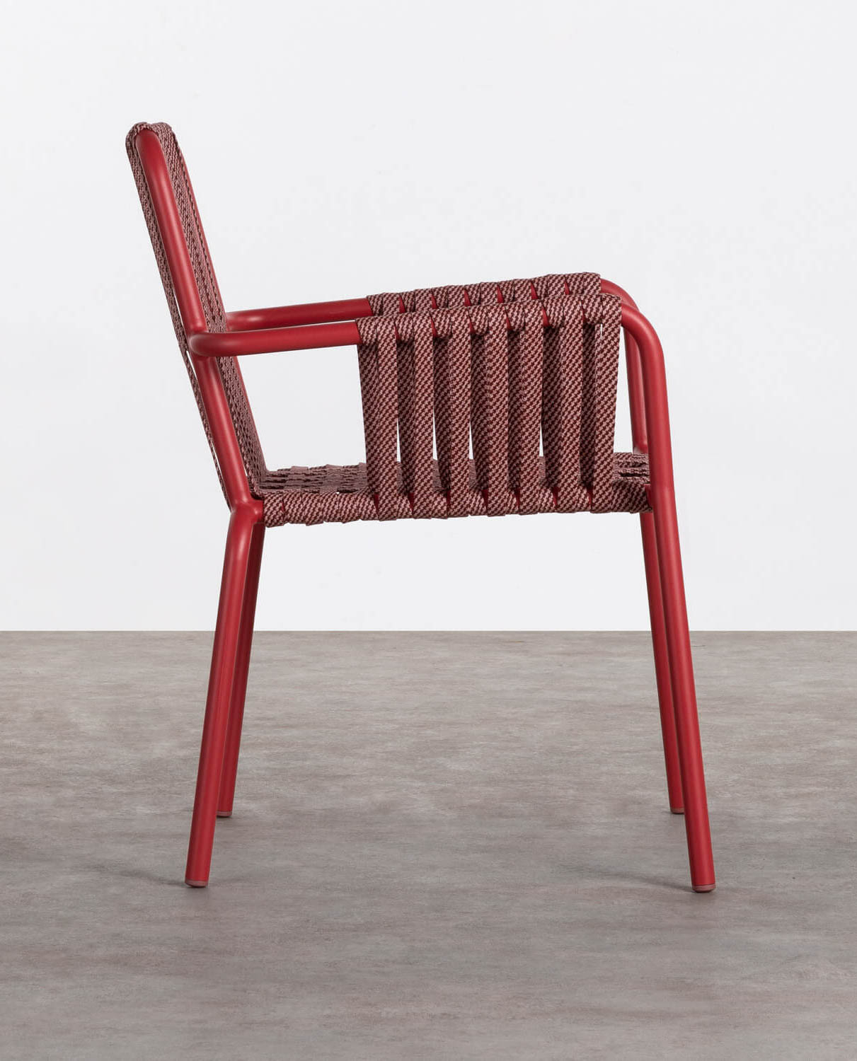 Aluminium and Rope Outdoor Dining Chair Drian Trend - themasie.com