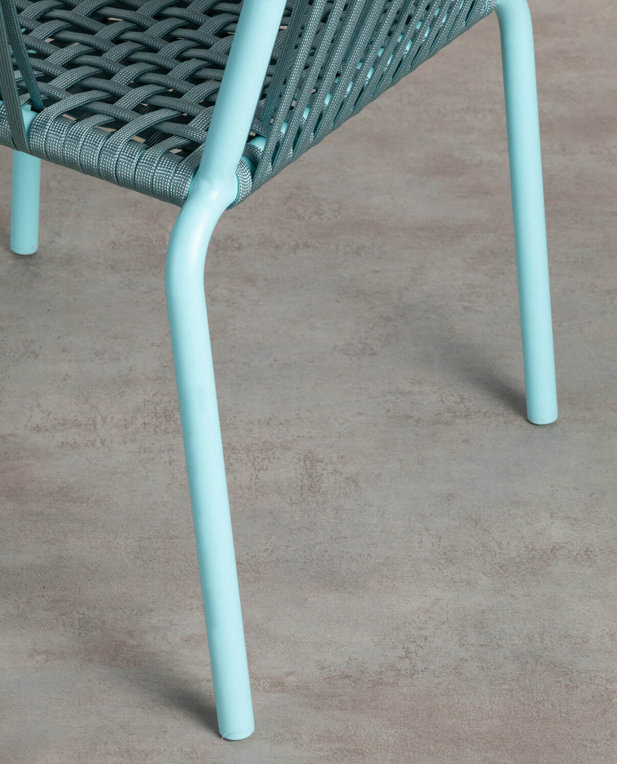 Aluminium and Rope Outdoor Dining Chair Drian Trend - themasie.com