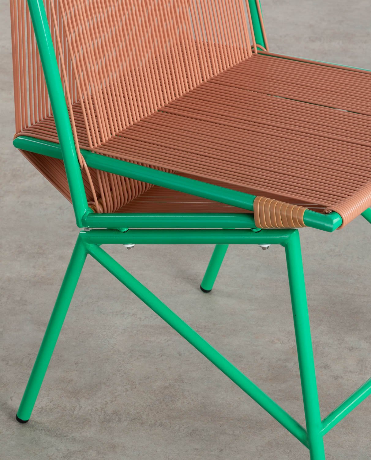 Synthetic Rattan and Metal Dining Chair Amur Colors - themasie.com
