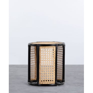 Round Natural Rattan Side Table Bema - themasie.com