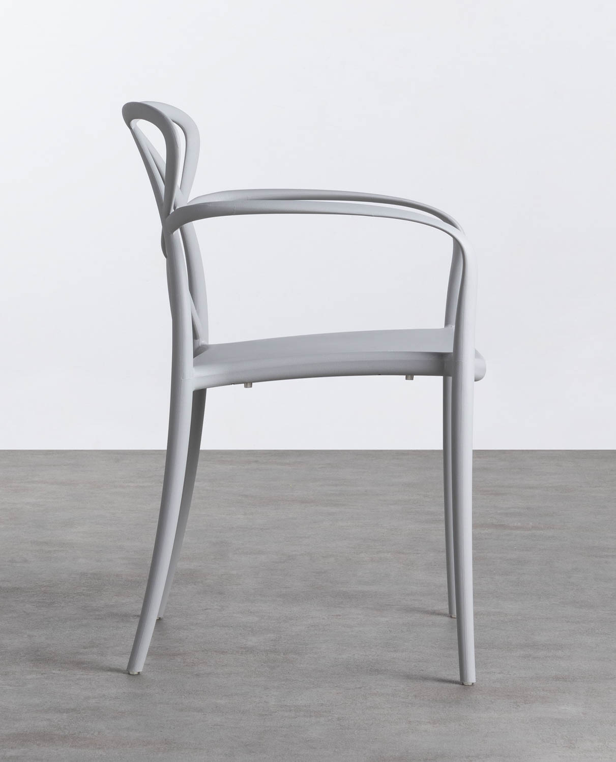 Pack 2 Polypropylene Outdoor Chairs with Armrests Cielo - themasie.com