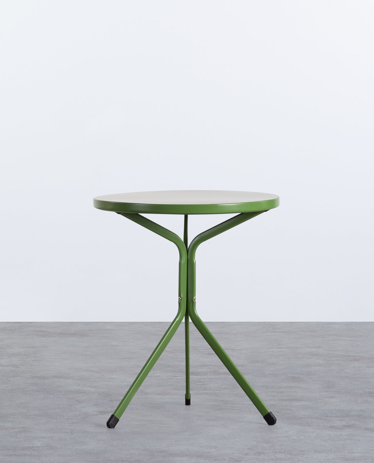 Green metal side table store