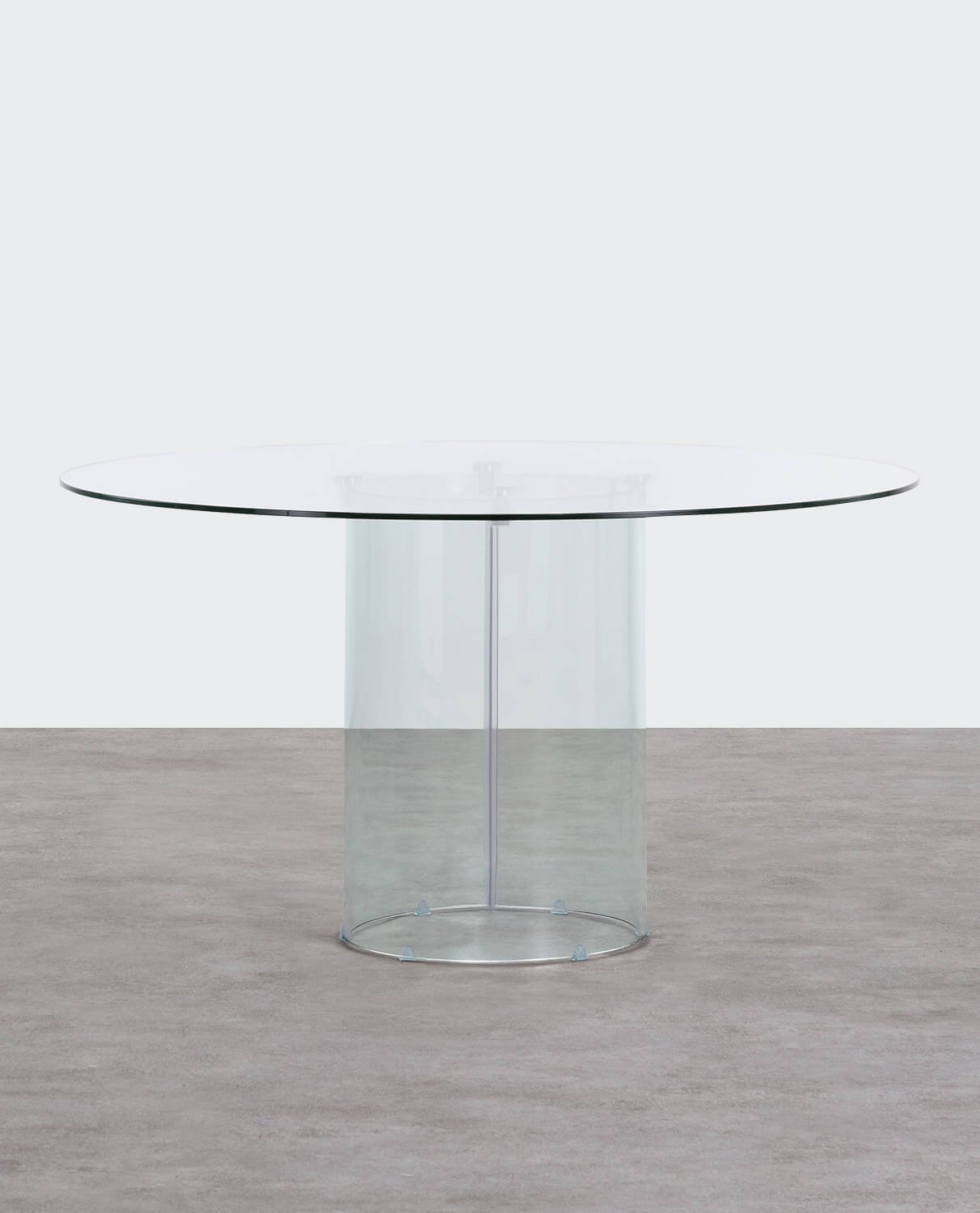 Round Tempered Glass Dining Table (Ø140 cm) Kolu - themasie.com