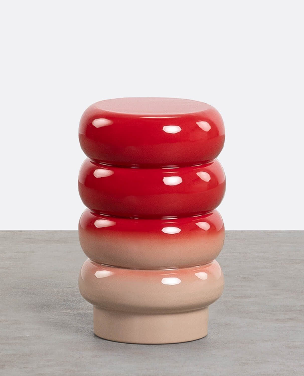Red metal side table store