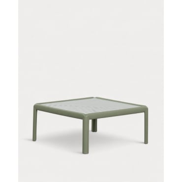 Meivy Square Polypropylene and Glass Coffee Table (69x69 cm) - themasie.com
