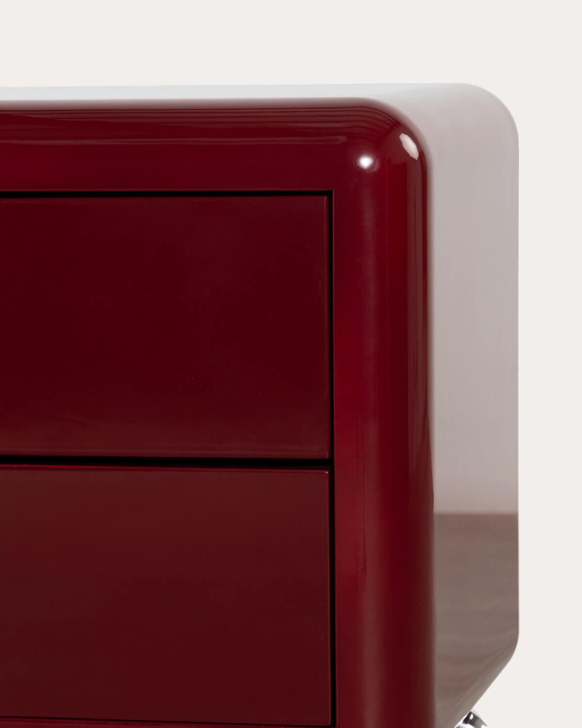 Bedside Table With 2 Drawers in Wood and Metal (55x40 cm) Candela ...