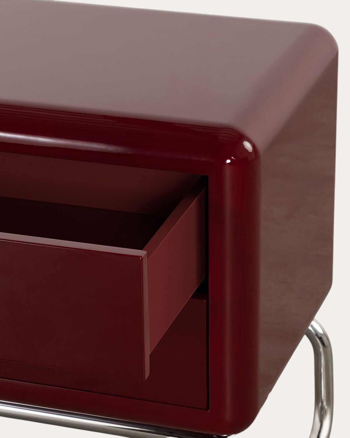 Bedside Table With 2 Drawers in Wood and Metal (55x40 cm) Candela ...