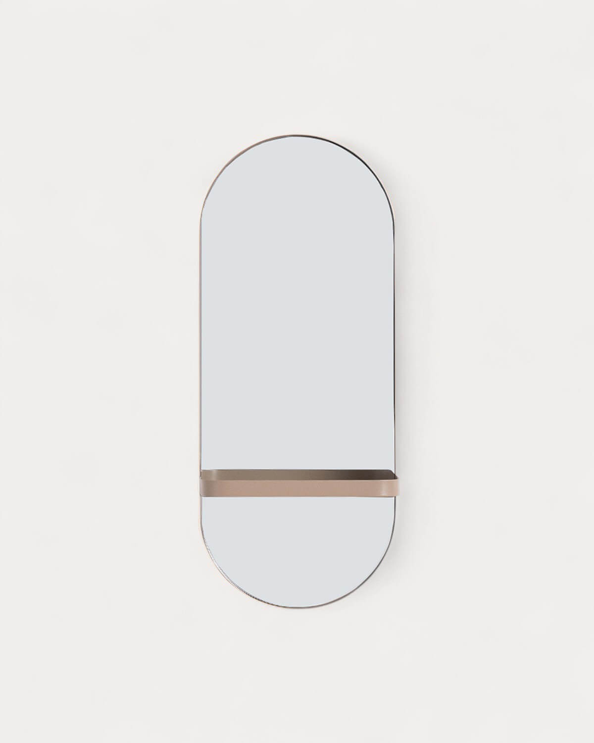 Laiz Wall Mirror with Metal Shelf (60x25 cm) - themasie.com