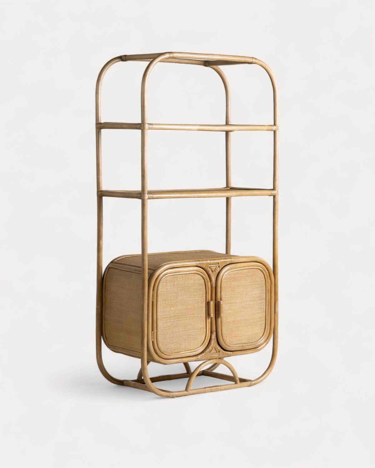 Natural Rattan Storage Shelving Unit (180x92 cm) Maisie - themasie.com